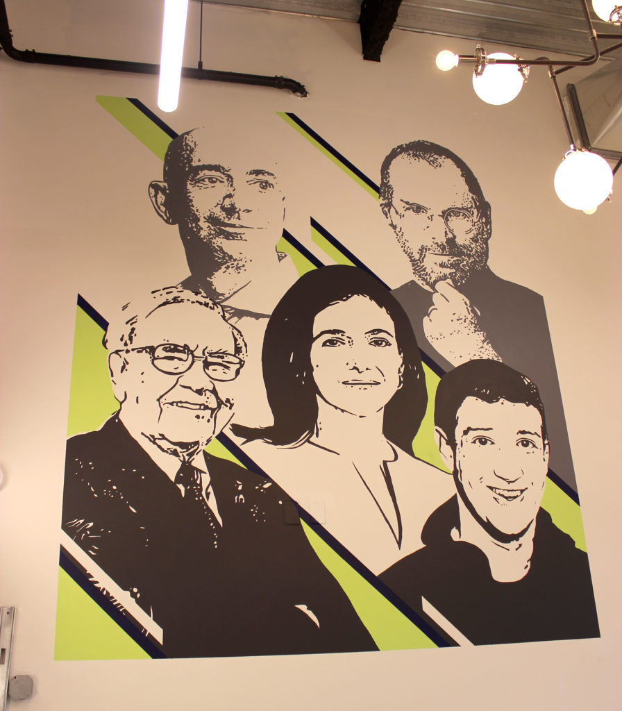 Smart Space portrait mural - Your Custom Mural Specialists