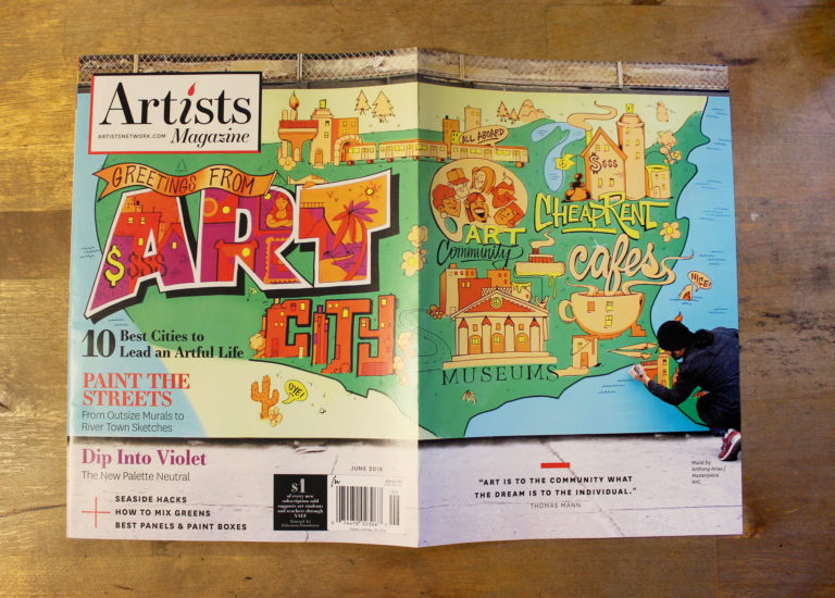 Artist's Magazine Cover Mural - Your Custom Mural Specialists